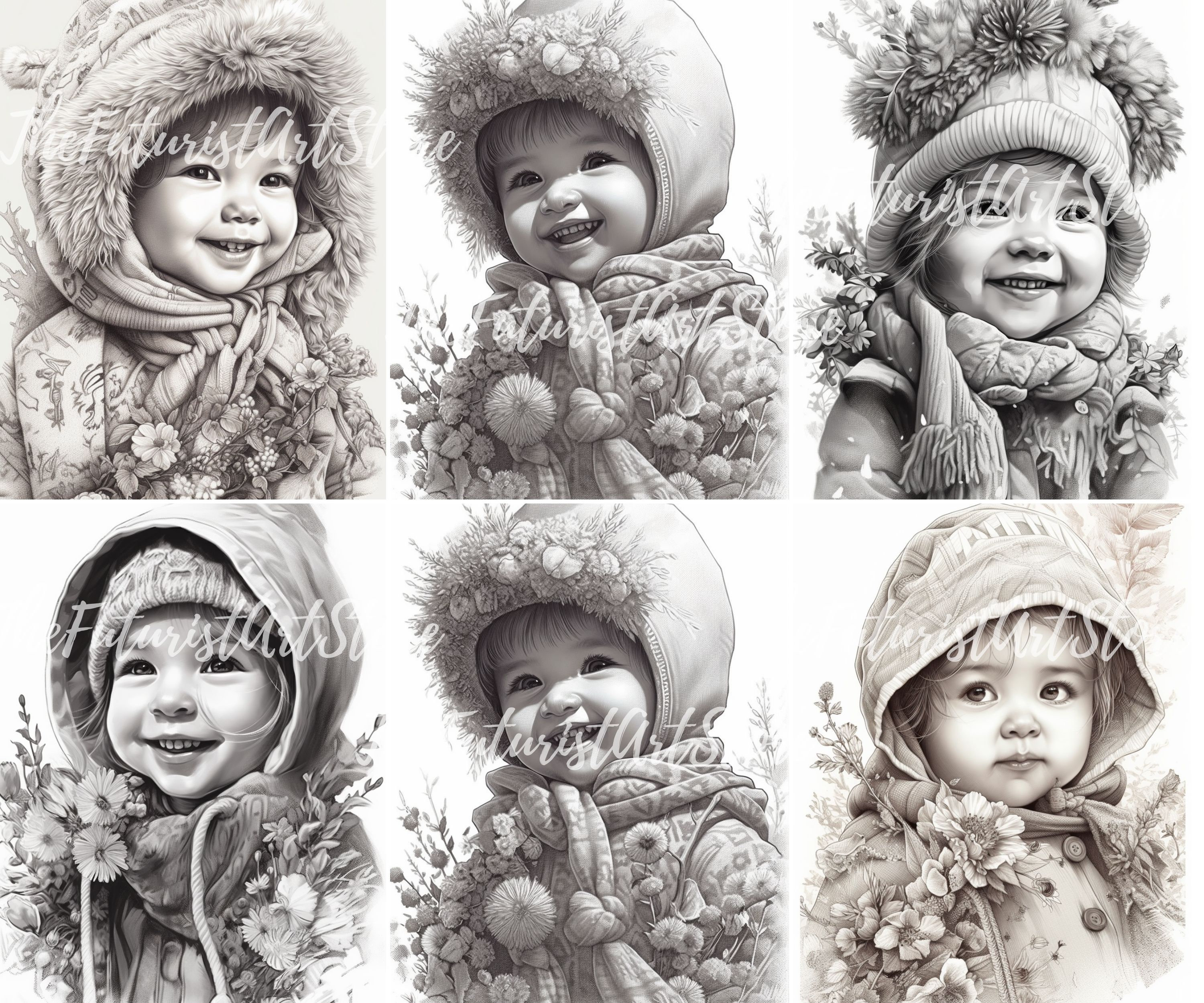 41 HD Winter Grayscale Coloring Pages, Princess Baby, Winter ...