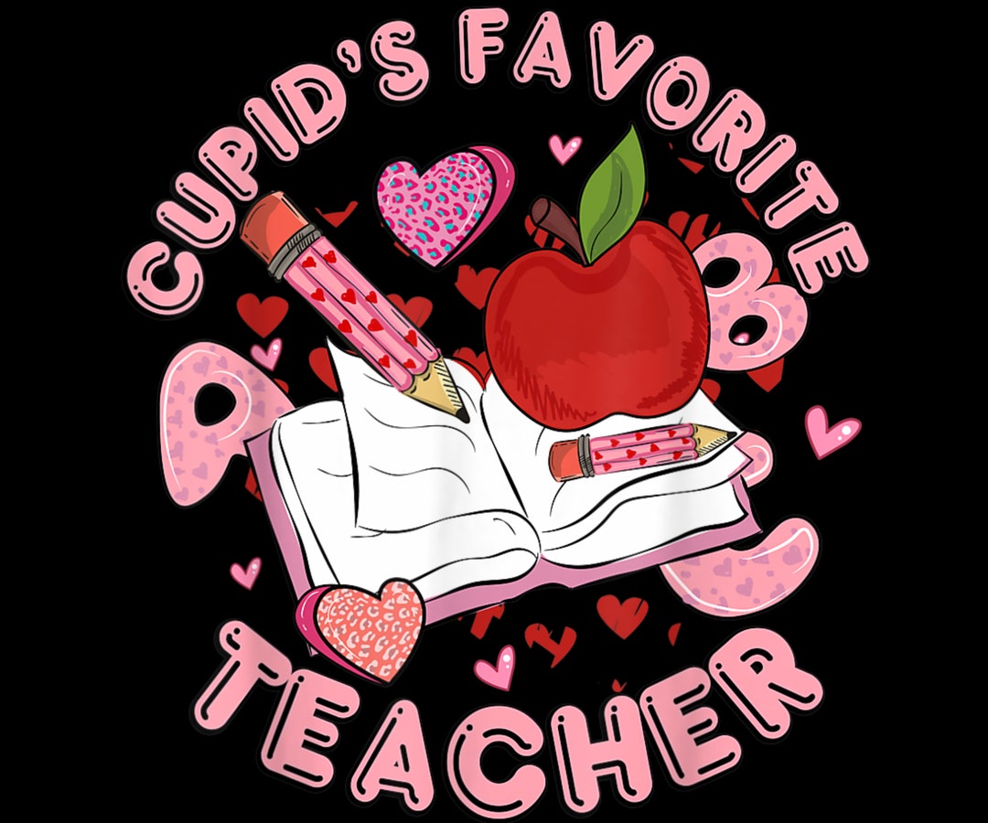 Cupid's Favorite Teacher Png, Teacher Valentines Day Png, Retro ...