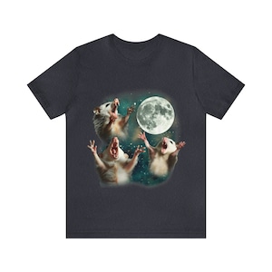 Three Possum Moon | 3 Opossum Funny Weird Cursed Meme T-shirt - Etsy