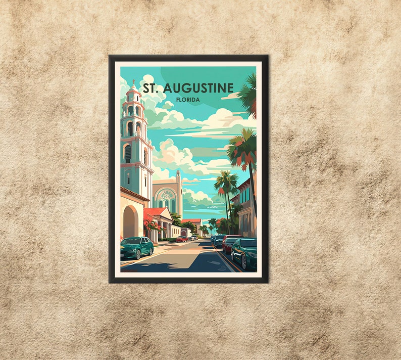 St Augustine Poster Florida Poster St Augustine Print St - Etsy