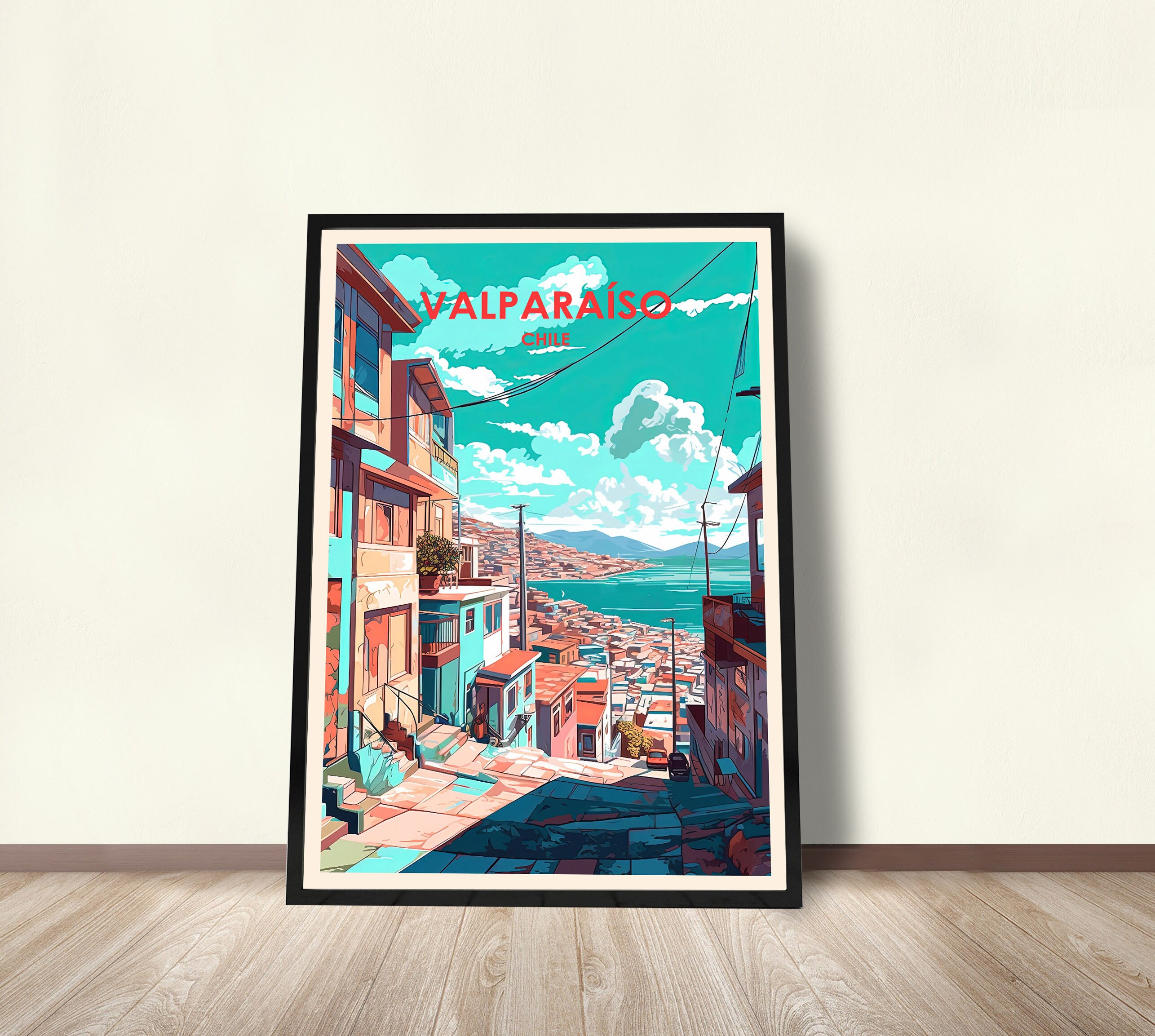 Valparaiso Poster Chile Poster Valparaiso Print Valparaiso - Etsy