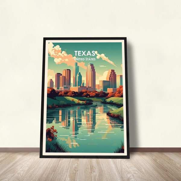 Texas Poster - Etsy