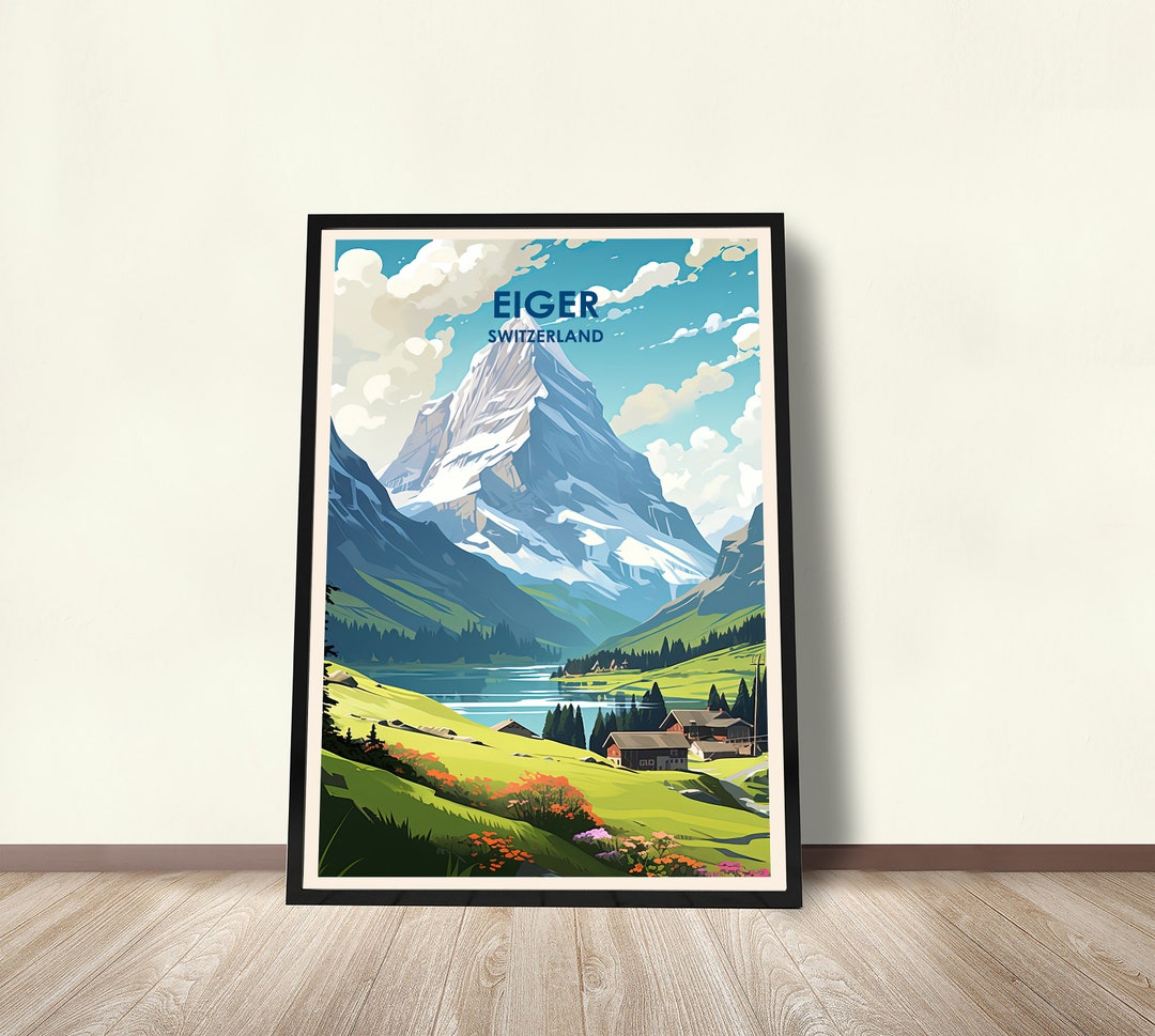 Eiger Poster Eiger Art Eiger Print Eiger Travel Poster - Etsy Australia