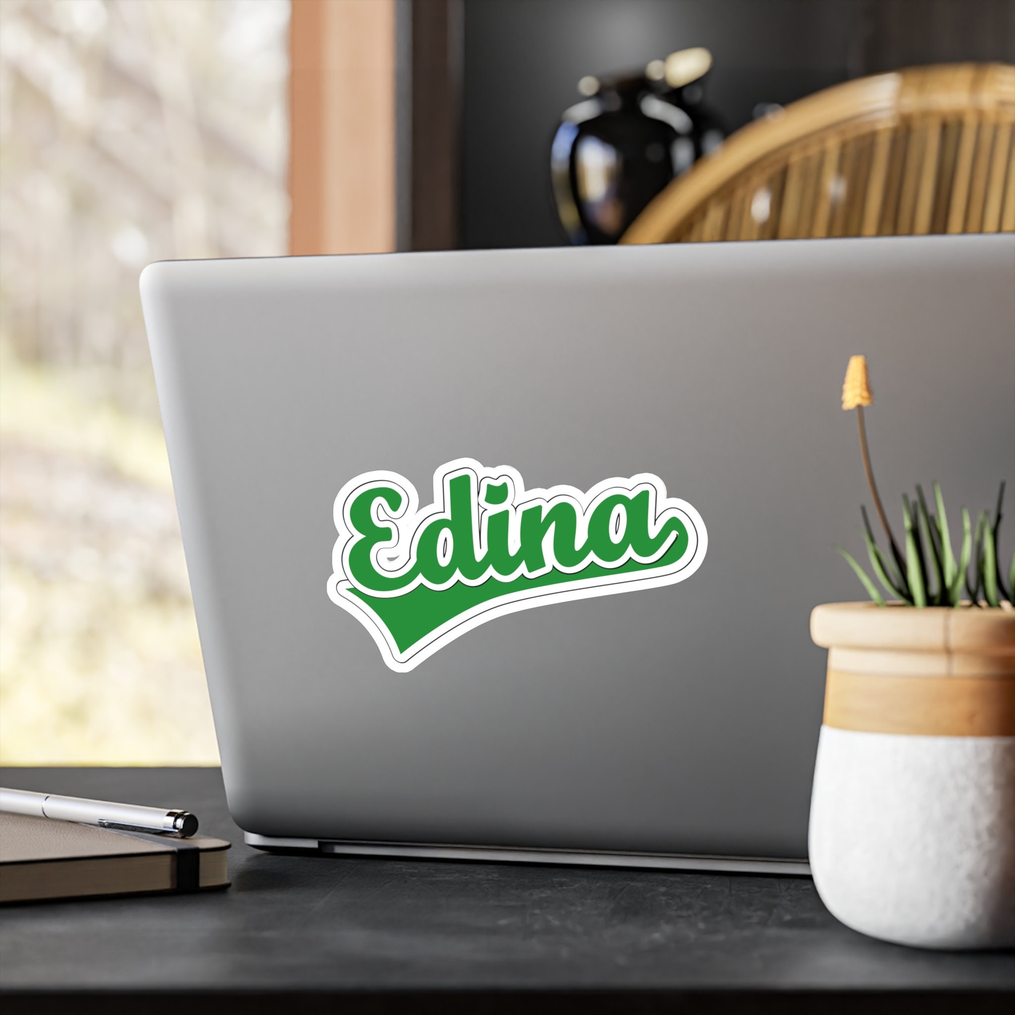 Kiss-cut Vinyl Decals Edina Script - Etsy