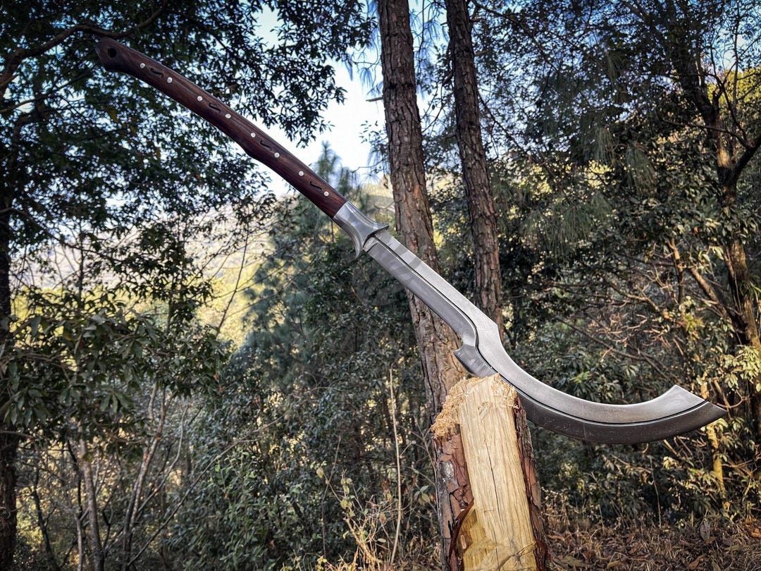 Custom Handmade Khopesh Long Handle Egyptian Military Sword Carbon ...