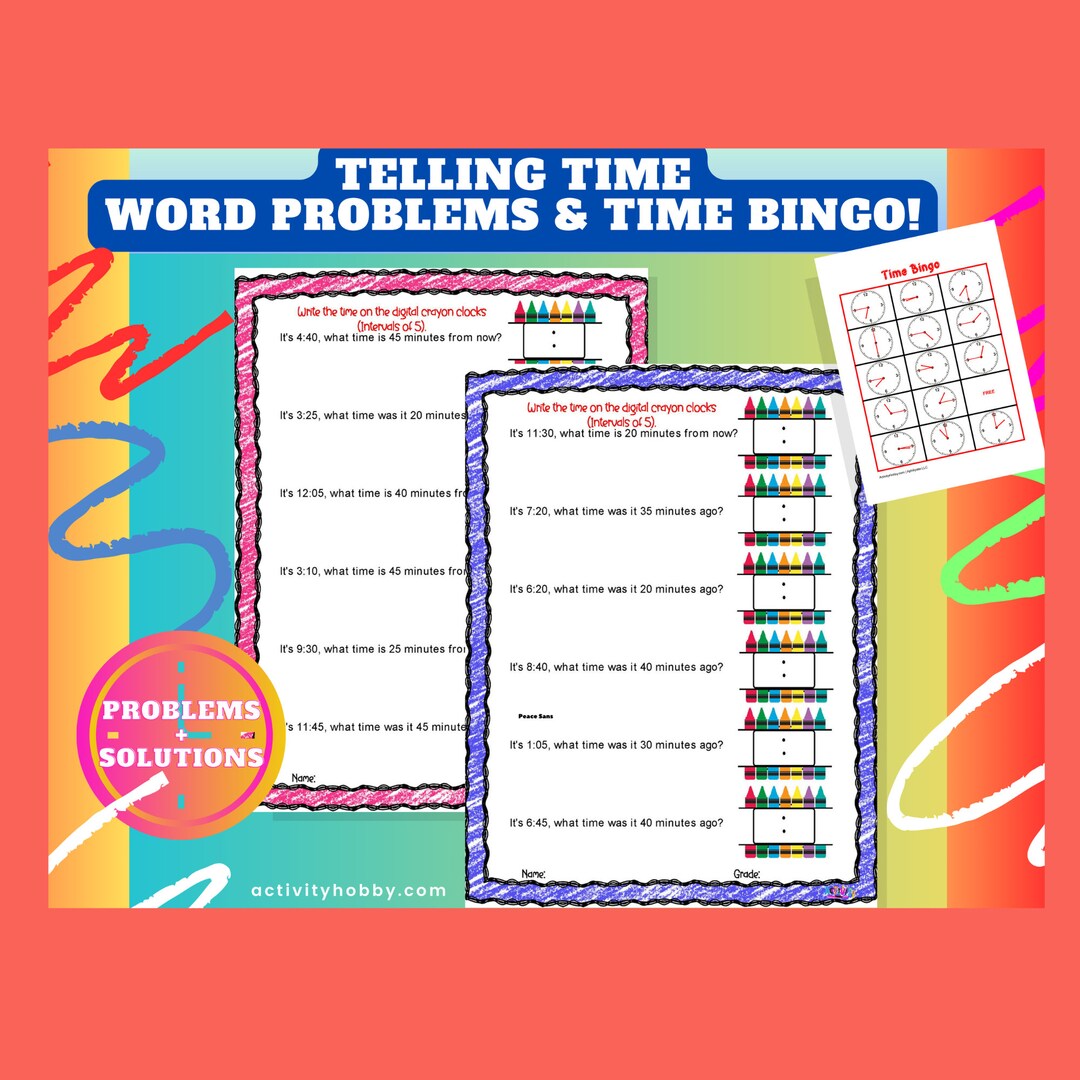 24 Telling Time Printables Learning Time Educational - Etsy