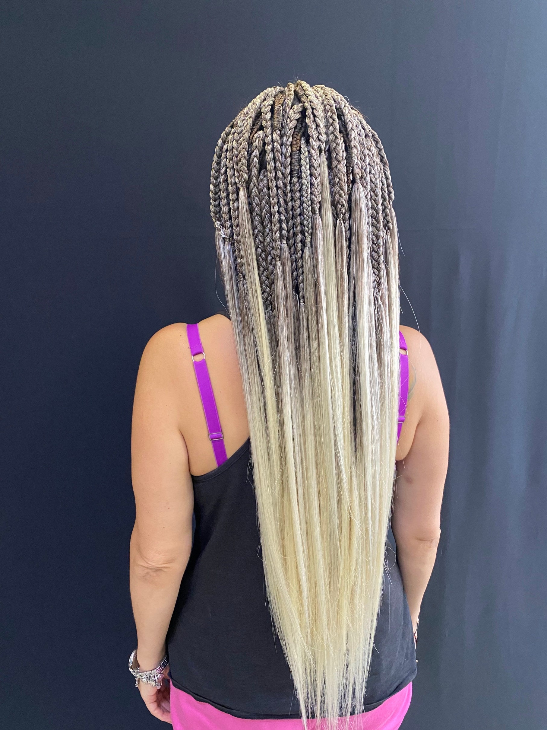 Double Ended Braids Warm Brown to Blond Ombre Faux Hair Braid - Etsy