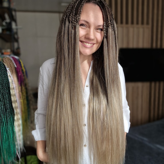 Box Braids With Loose Ends
