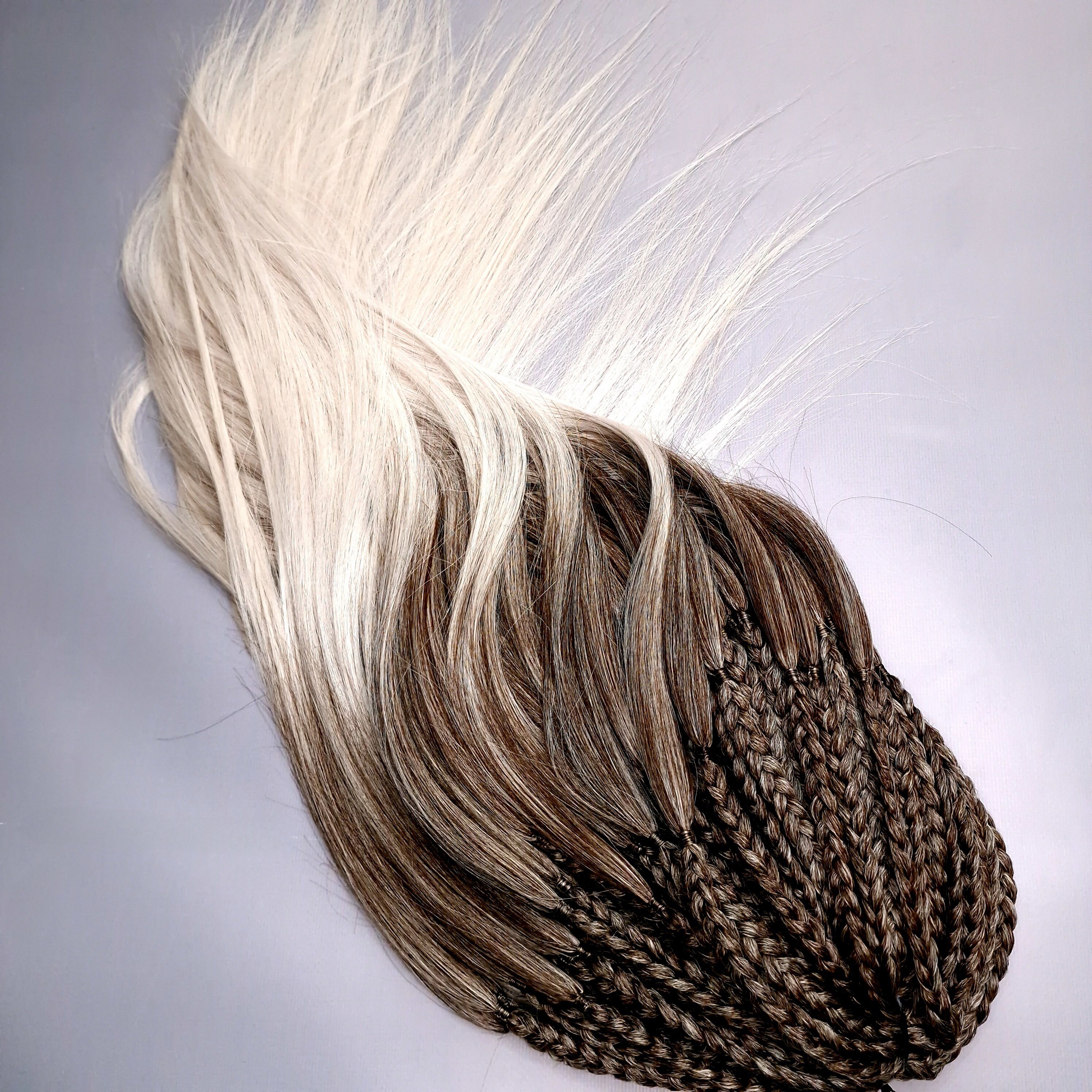 Braids Extensions Ombre Dark Brown to White Braiding Hair Double Ended ...