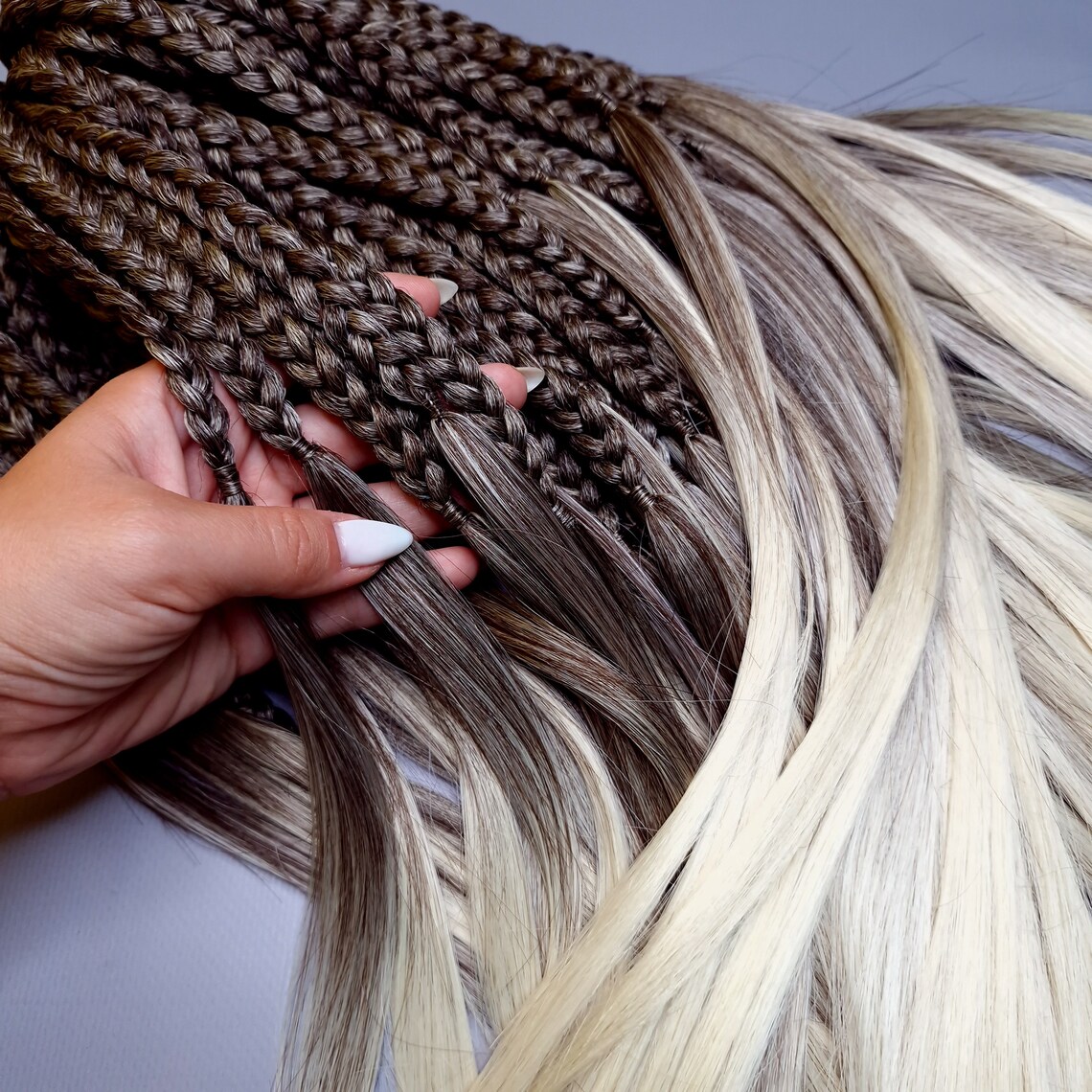 Double Ended Braids Warm Brown to Blond Ombre Faux Hair Braid - Etsy