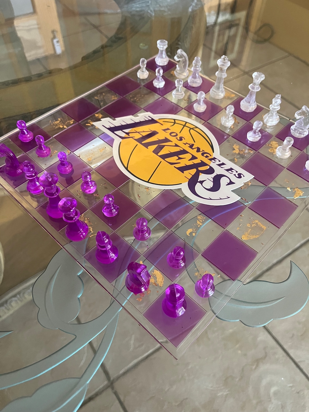 Custom Sports Team Chess Set | Resin Chess Set |football|baseball ...