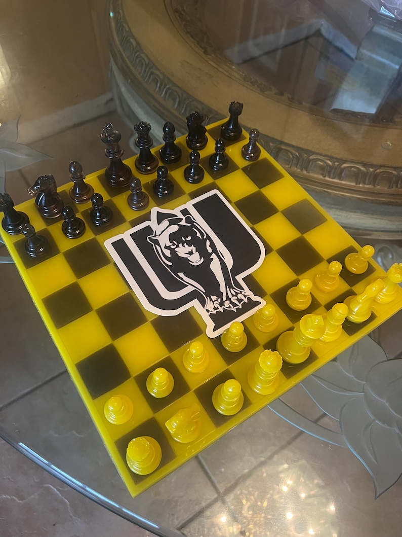 Custom Sports Team Chess Set | Resin Chess Set |football|baseball ...