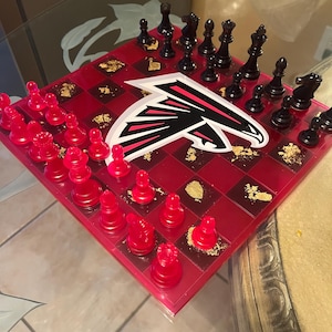Custom Sports Team Chess Set | Resin Chess Set |football|baseball ...