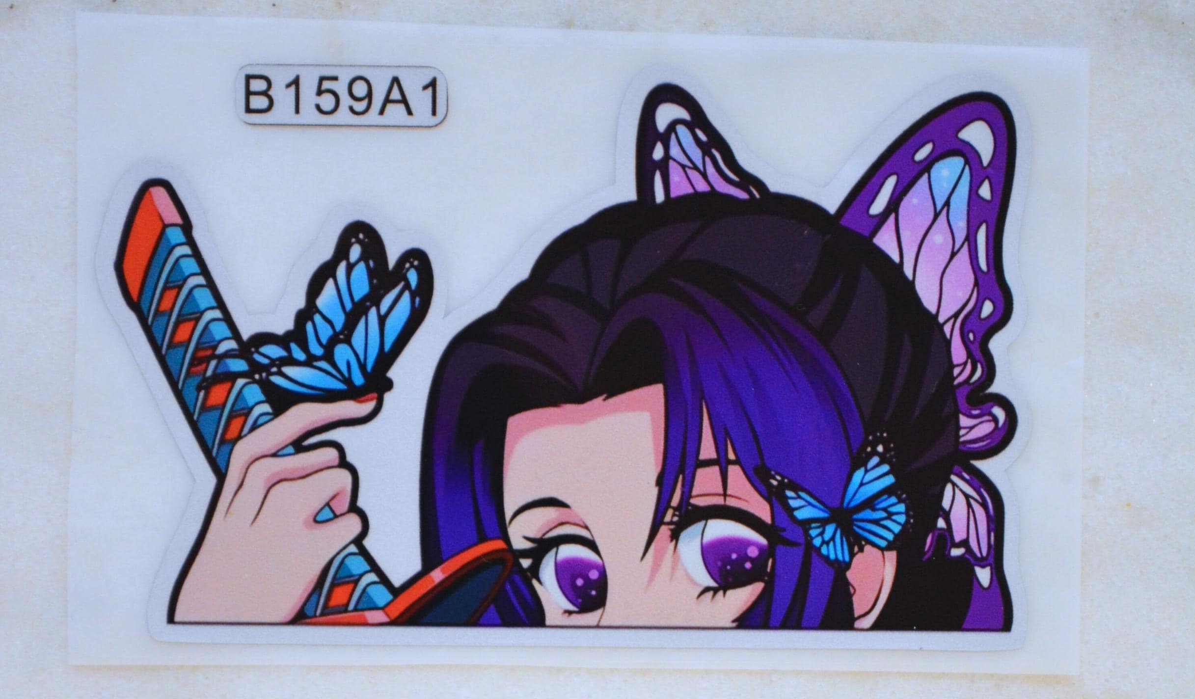 Demon Slayer Reflective Anime Peeker Stickers Peek Laptop Stickers Cars ...