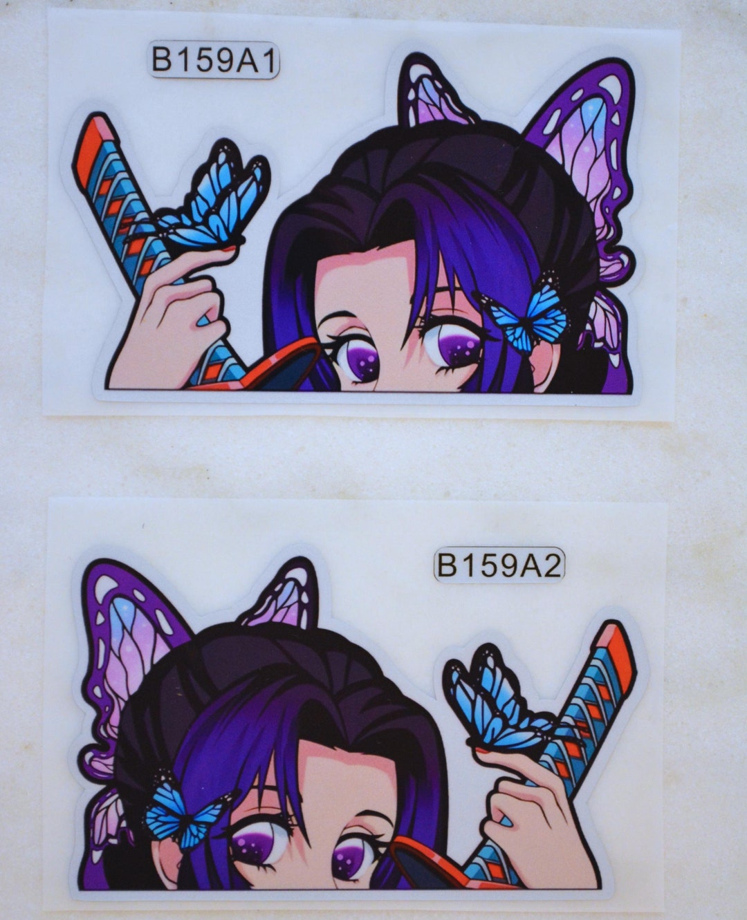 Demon Slayer Reflective Anime Peeker Stickers | Peek | Laptop Stickers ...