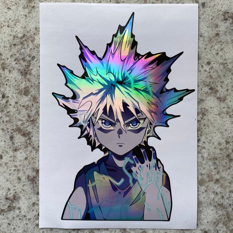 Anime Holographic Peeker Stickers 4 Peek Laptop Stickers Cars Vinyl ...