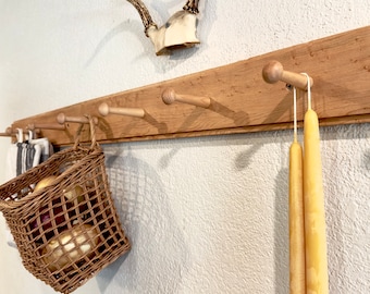 Solid Maple Shaker Peg Rail Coat Rack - Etsy
