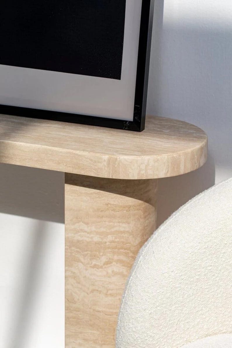 Natural Travertine Console Table, Luxuries Travertine Console, Natural ...
