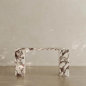 Elegantly Crafted Viola Marble Console – A Timeless Blend of Modern Art ...