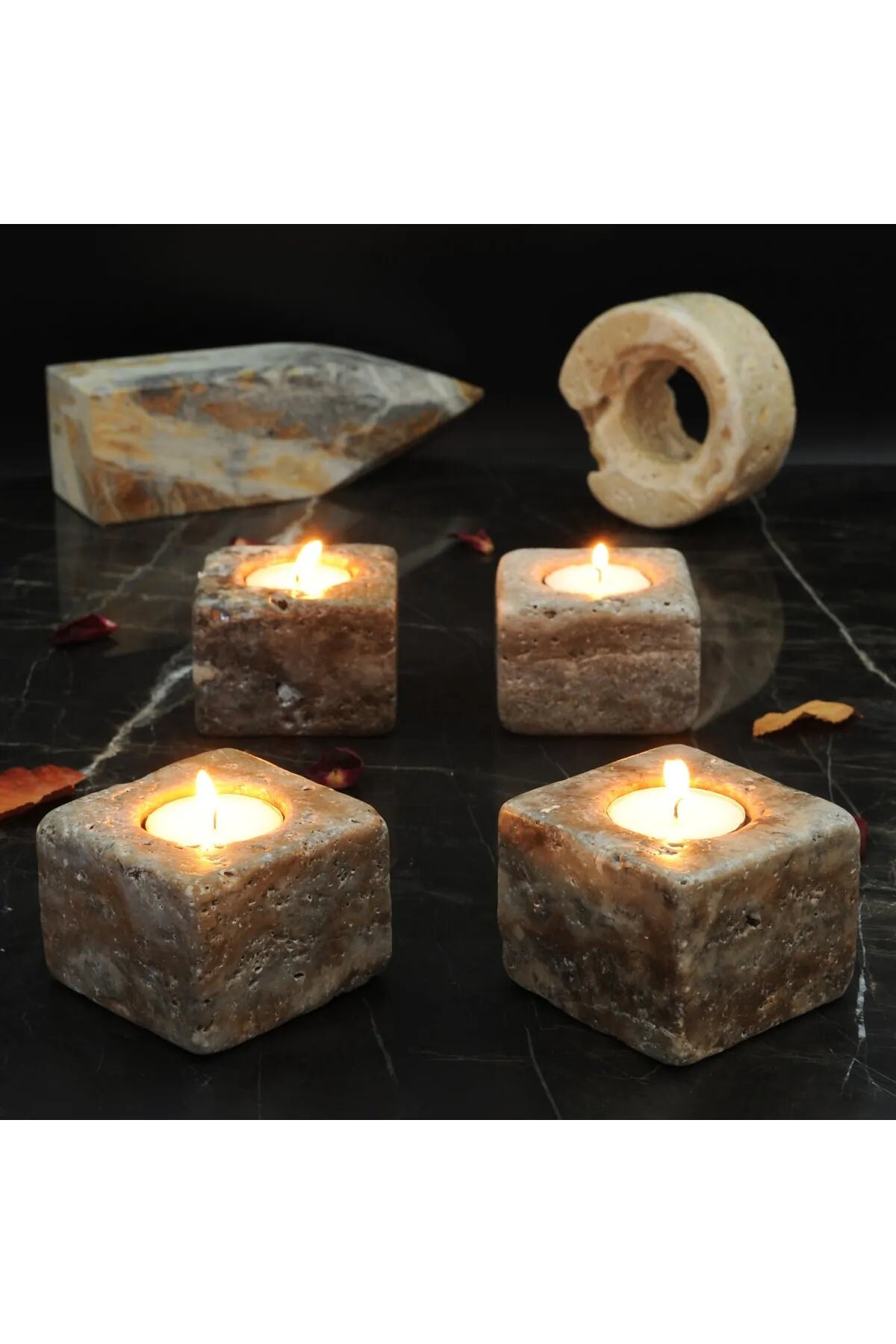 Marble Candle Stick Holder, Candlestick Set of 2 Pieces ,luxury Marble ...
