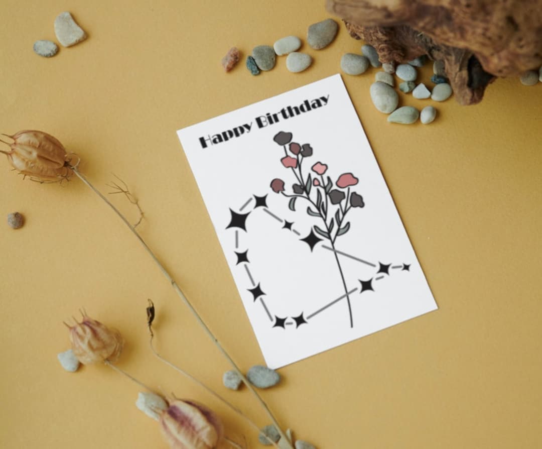 Star Sign Birthday Cards - Etsy