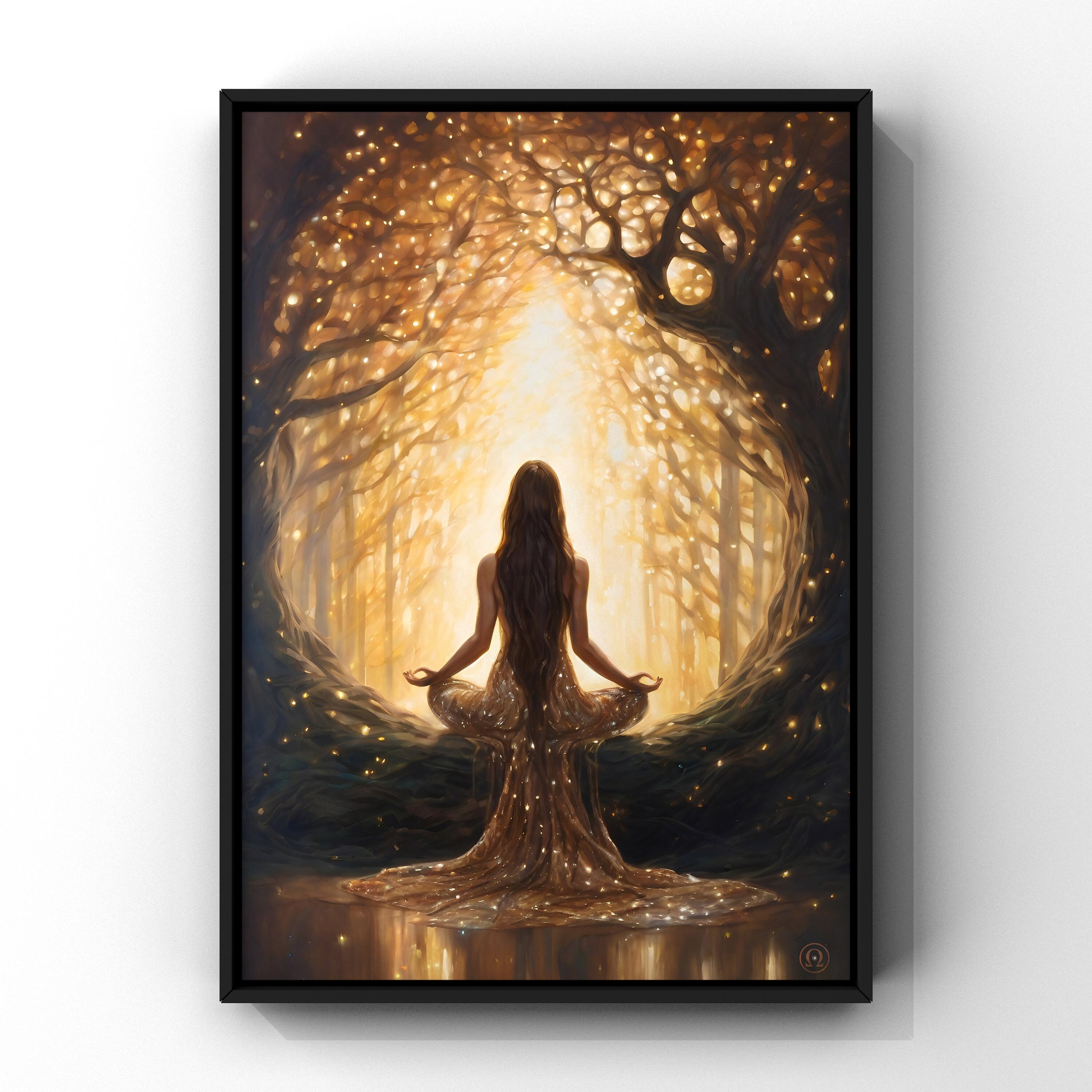 Woman Meditating Oneness | Meditation Spiritual Art Printable Download ...