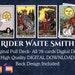 Rider Waite Tarot Card Deck | 78 Cards, High Resolution (digital ...
