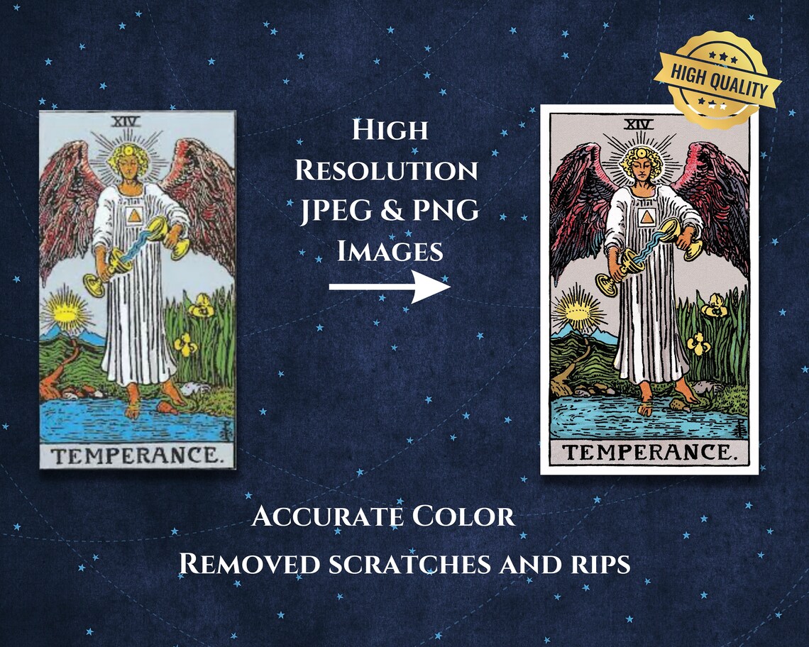 Rider Waite Tarot Card Deck | 78 Cards, High Resolution (digital ...