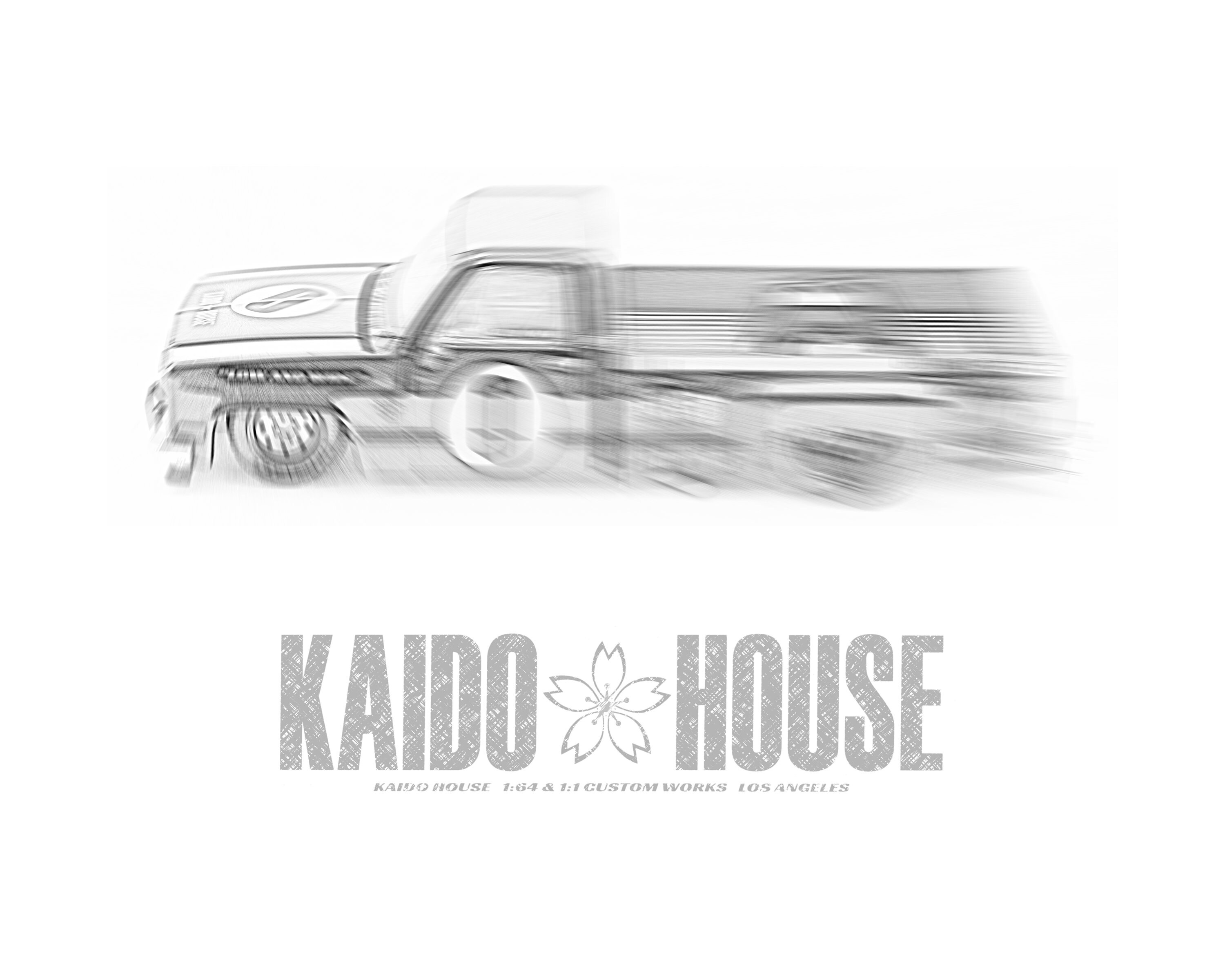 Pencil Drawing of Chevy Silverado Dually in Motion - Kaido House, 1:64 ...