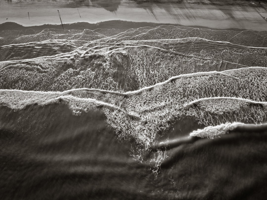 Butler Beach Aerial Photo, St Augustine, Black and White (digital ...