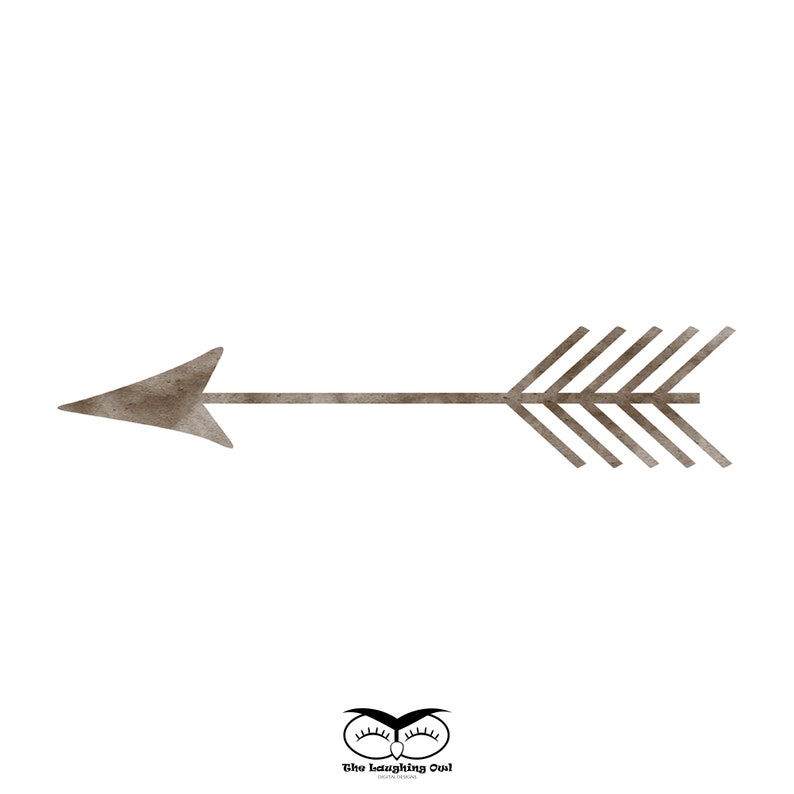 Brown Water Color Arrow, SVG, PNG, Digital File, Transparent Background ...