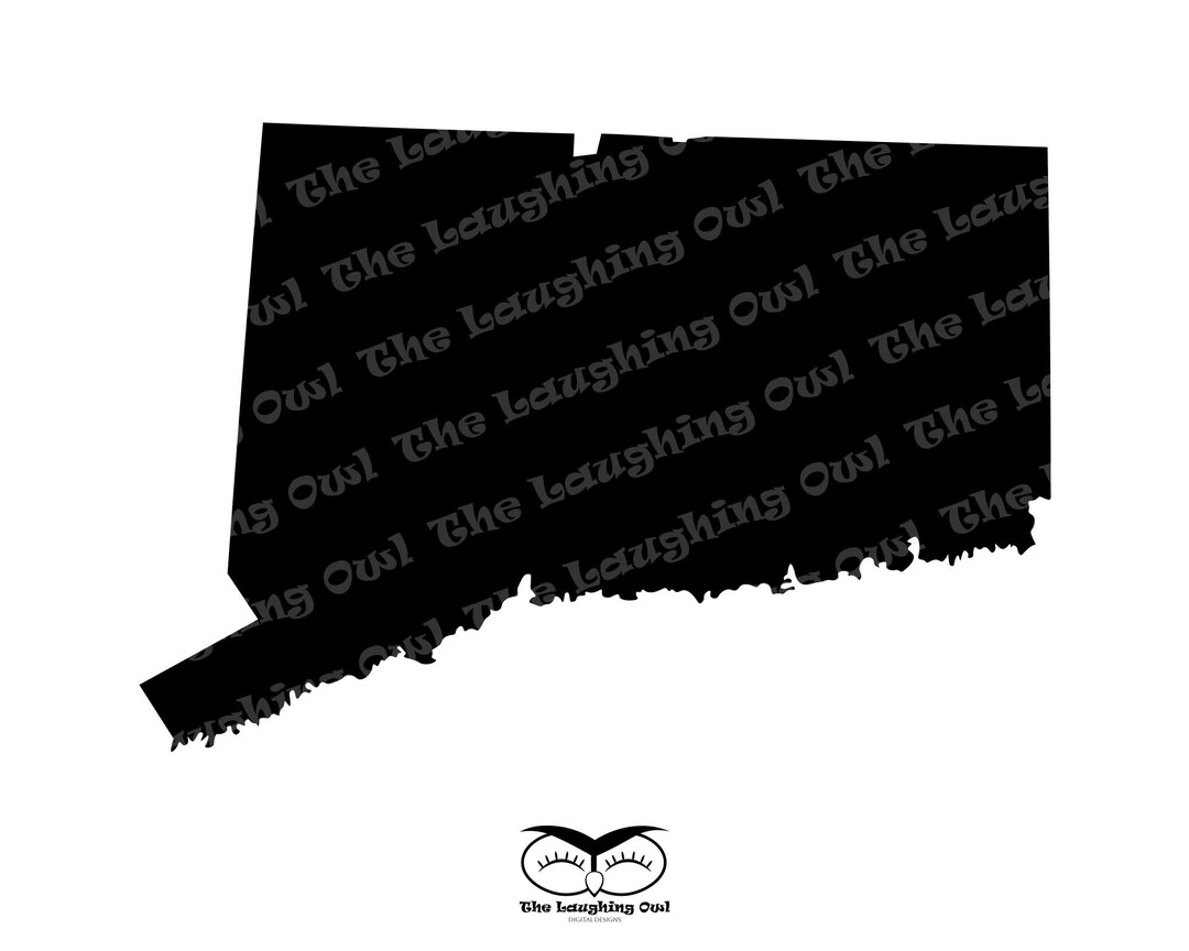 State of Connecticut Silhouette Digital Download svg, Png, Jpg, Dxf - Etsy