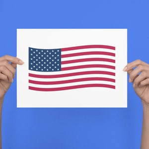Wavy American Flag Graphic Design, Digital Download svg, Dxf, Png, Jpg ...