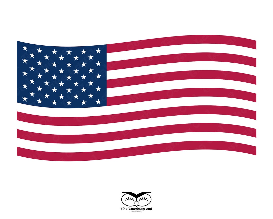 Wavy American Flag Graphic Design, Digital Download svg, Dxf, Png, Jpg ...