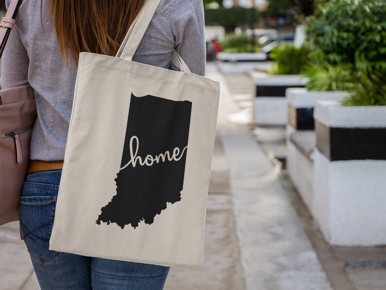 Indiana With Home in a Transparent Script Font Graphic Design, Digital ...