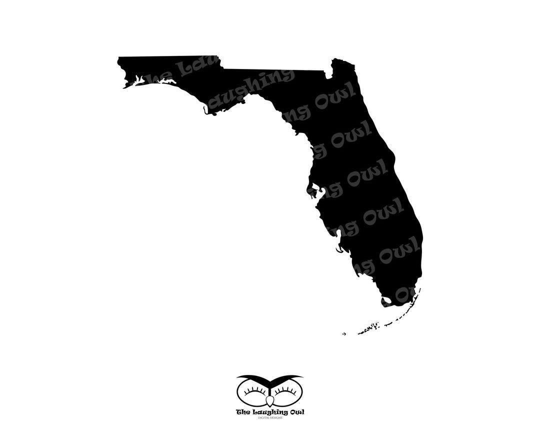 State of Florida Silhouette Digital Download svg, Png, Jpg, Dxf - Etsy