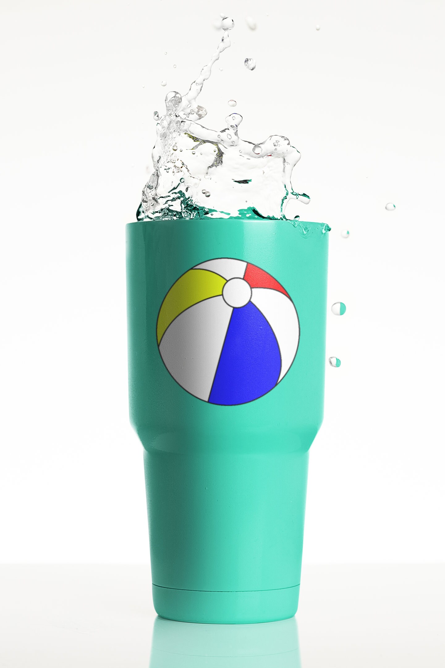 Red, Yellow, and Blue Beach Ball Graphic Design, Digital Download, Clip ...