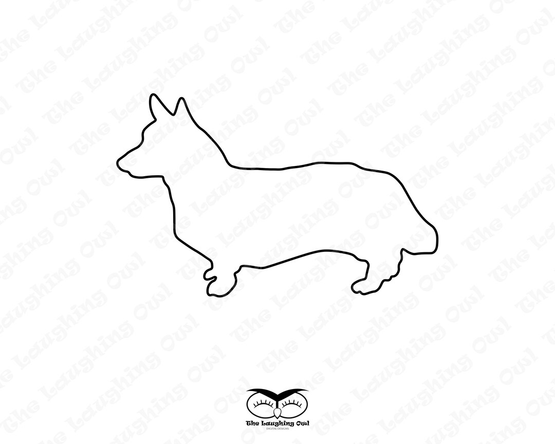 Corgi Outline Graphic Design, Digital Download File dxf, Svg, Png, Jpg ...