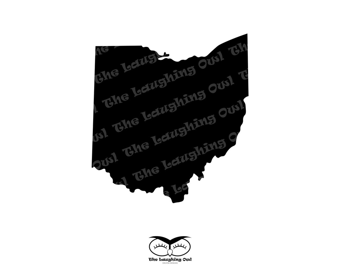 State of Ohio Silhouette Digital Download svg, Png, Jpg, Dxf - Etsy