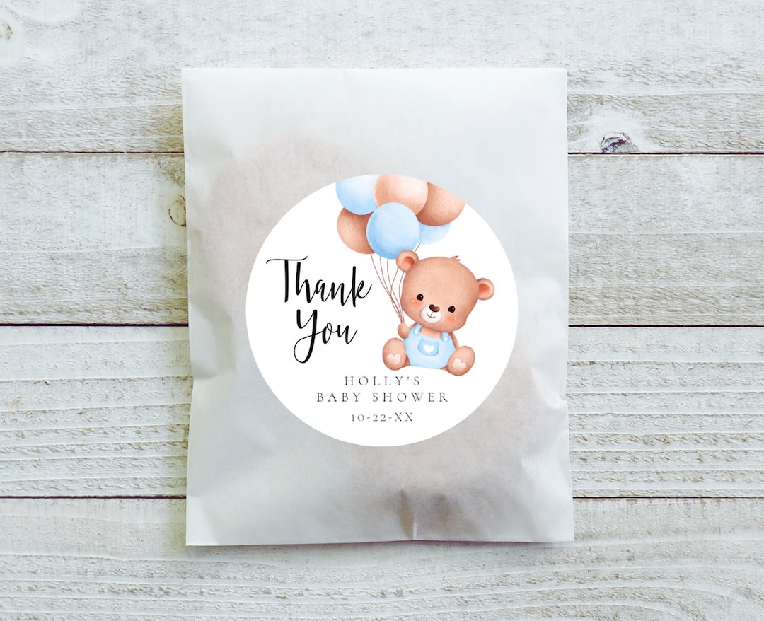 Personalized Teddy Bear Stickers: Party Favor Labels - Etsy