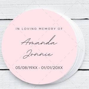 Memorial Service Candles Funeral Candle Favors in Memory of Candles ...