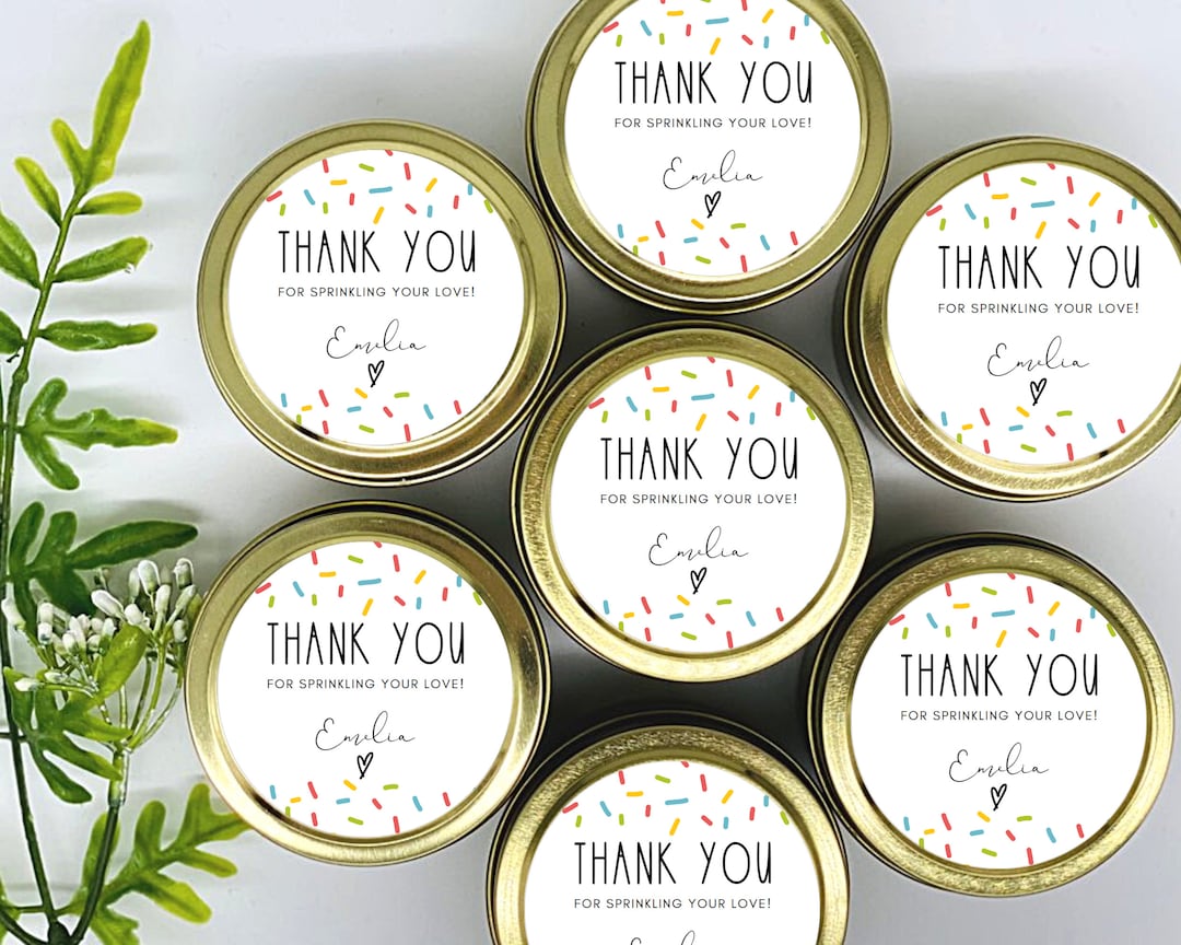 Sprinkle Baby Shower Favors: Hand Poured Soy Wax Candles - Set of 12 - Etsy