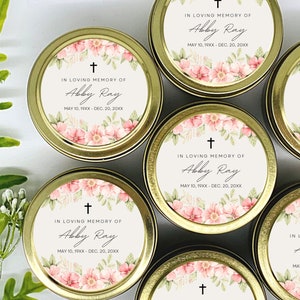 Memorial Service Candles Funeral Candle Favors in Memory of Candles ...