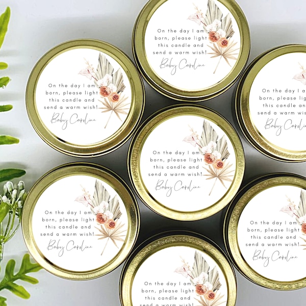 Prayer Candle Favors Prayer Candle Custom Baby Shower Gift for Guests ...