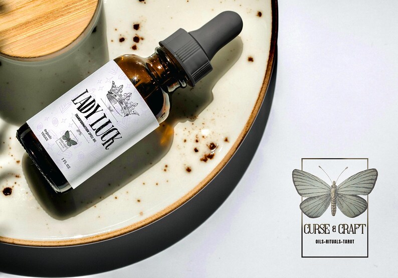 LADY LUCK Legal, Courthouse Spell Ritual Oil, Clovers, Attraction Oil ...