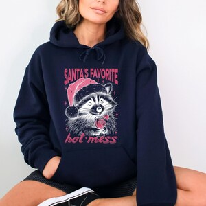 Santa's Favorite Hot Mess Christmas Sweatshirt, Christmas Party Shirt ...