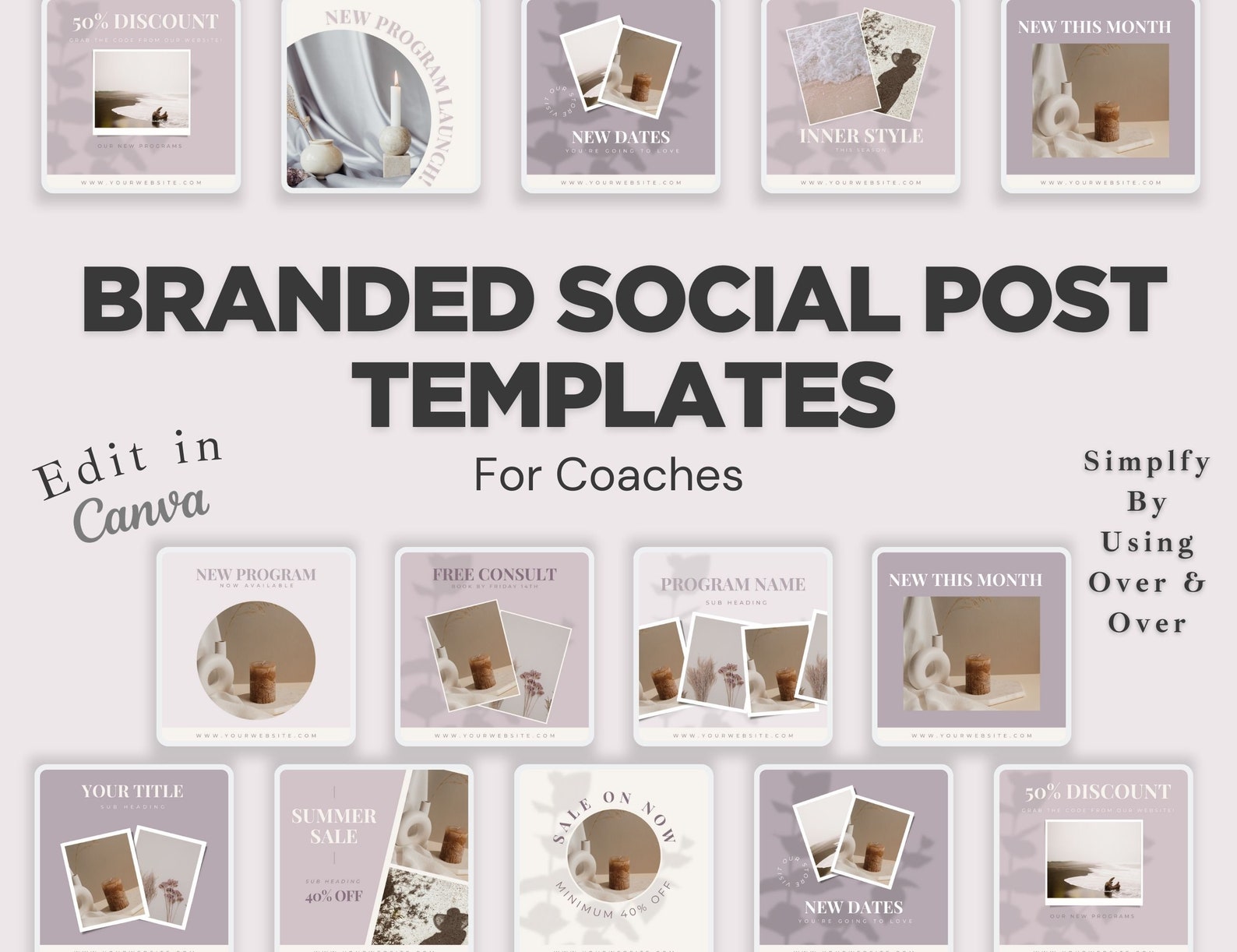 Visual Branding Kit for Coaches | Modern Calming, Centered | Business ...