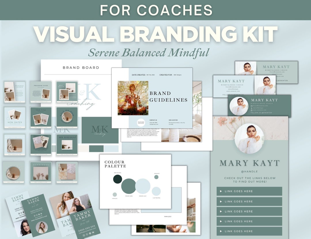 Visual Branding Kit for Coaches | Serene, Balanced, Mindful | Business ...