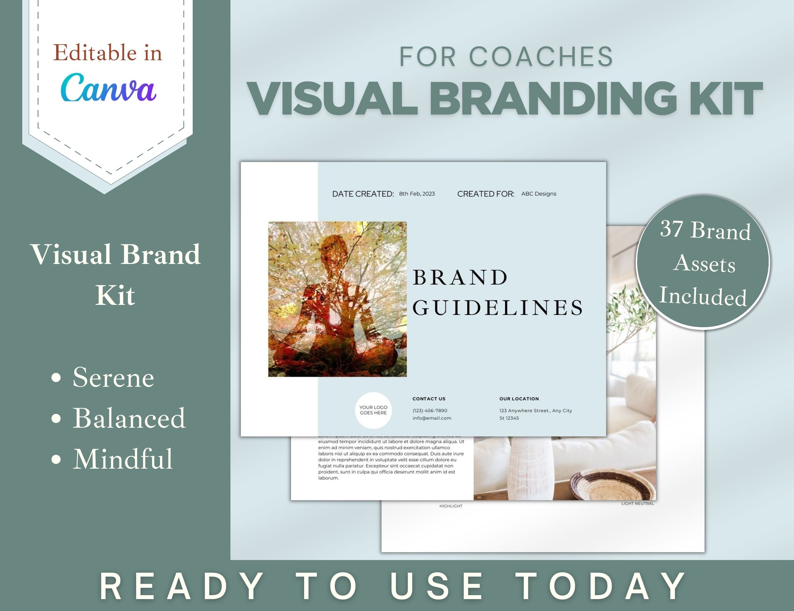Visual Branding Kit for Coaches | Serene, Balanced, Mindful | Business ...