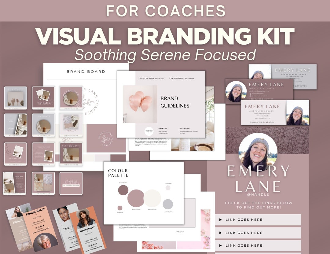 Visual Branding Kit for Coaches | Soothing, Serene, Focused | Business ...